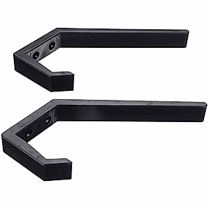 BabyKim ABS Helmet Holder 2pcs Helmet Holder Hook Jacket Bags Wall Mount Cloth Display Rack Hanger (Black)