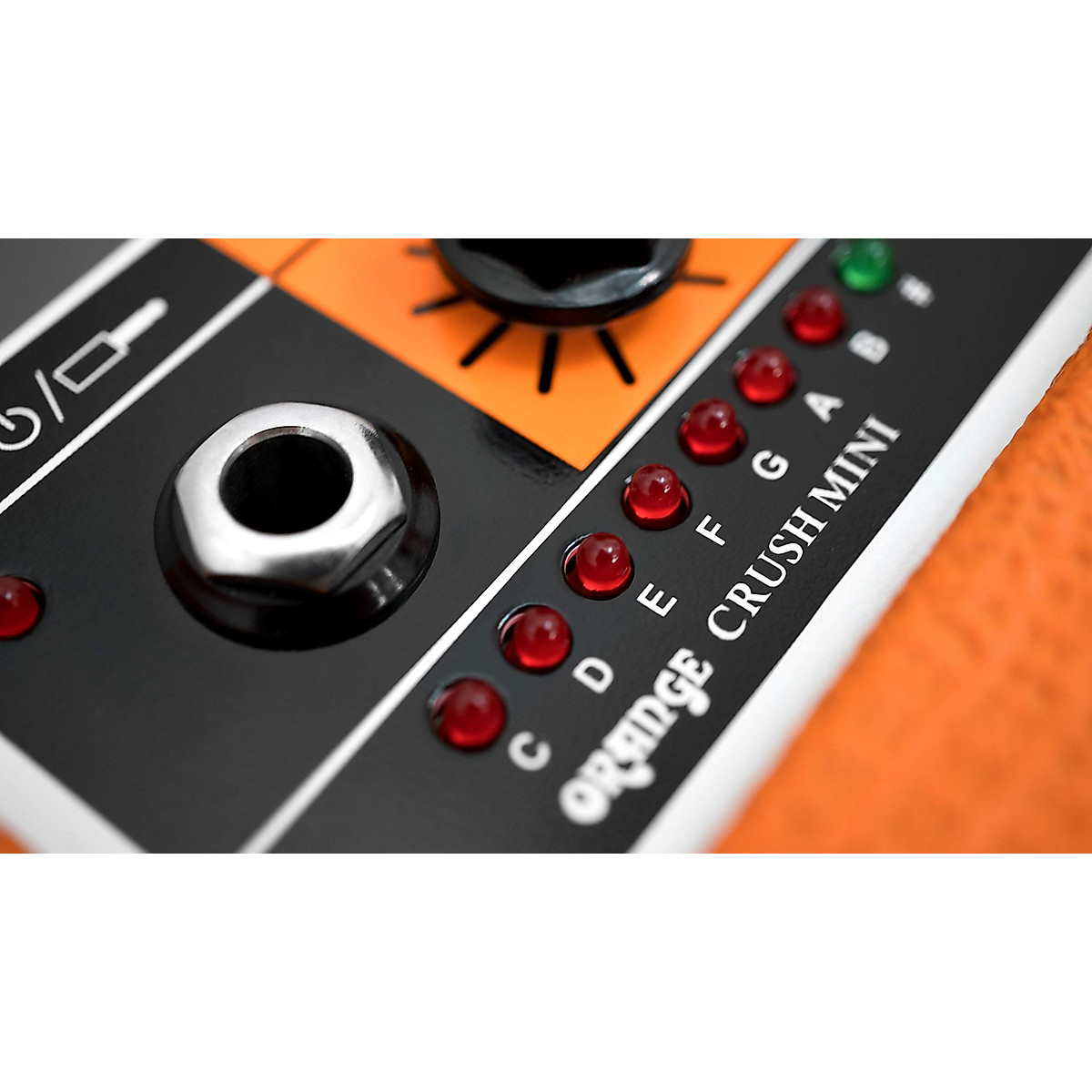 Orange Crush Mini Guitar Combo Amplifier Bundle with Power Supply, Instrument Cable, 24 Picks, and Austin Bazaar Polishing Cloth