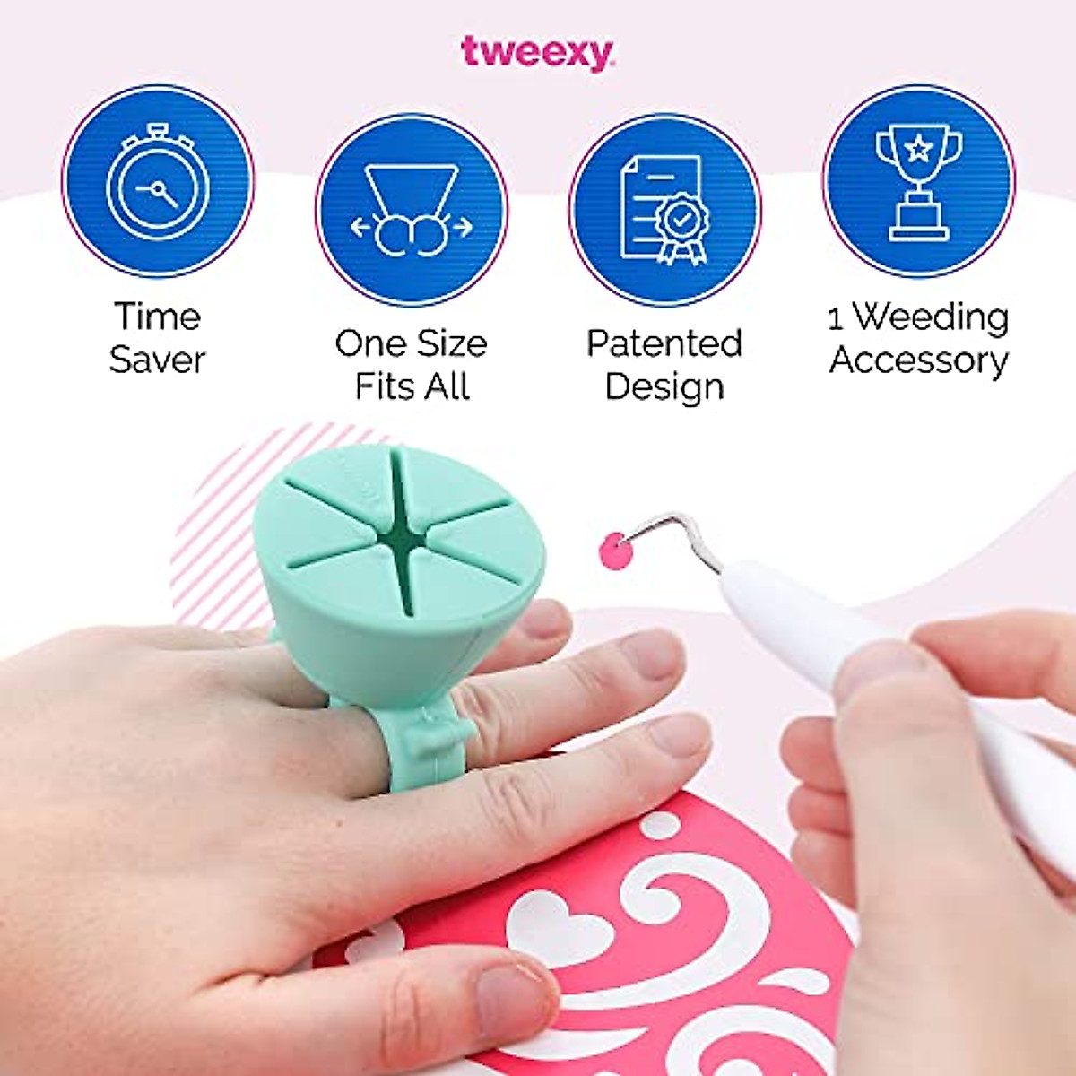 tweexy Craft Vinyl Weeding Scrap Collector Ring | Weeding Tools for Vinyl Heat Transfer, HTV Crafting & Adhesive Paper Sheets Holder | Portable Heat Press Accessories and Supplies (Fairy)