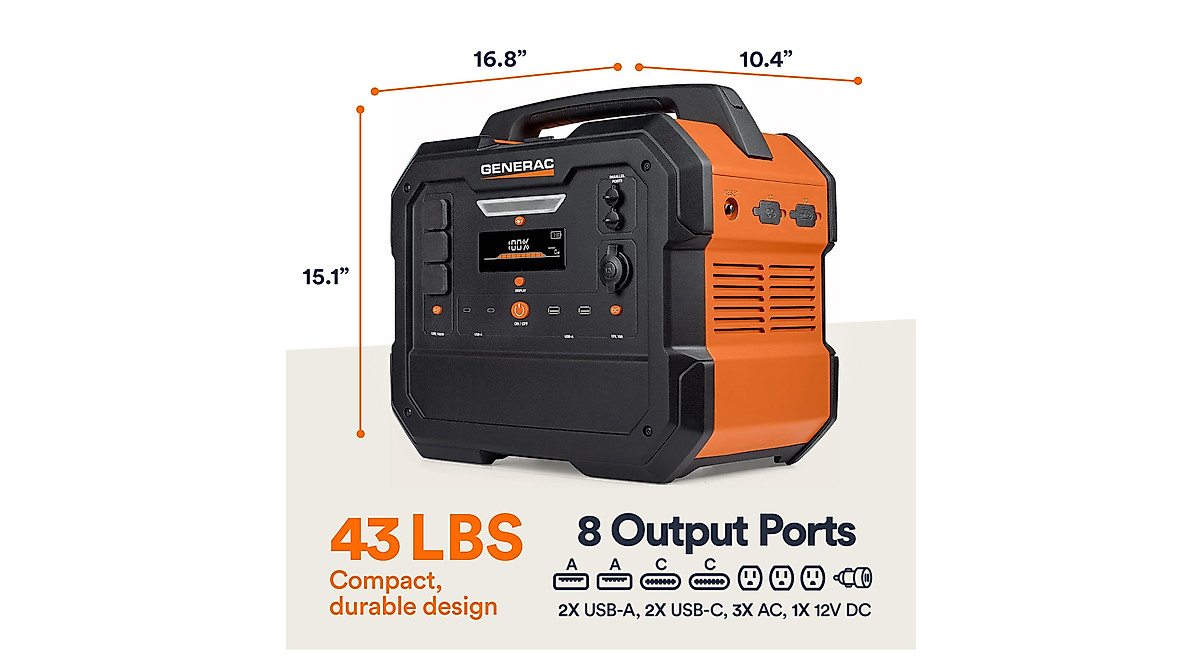 Generac GB2000 Portable Power Station - Clean & Efficient