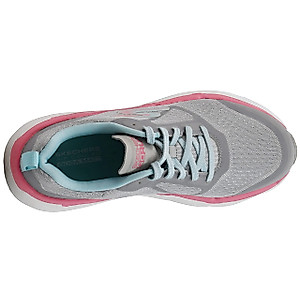 Skechers Women's Max Cushion-17690 Sneaker, Grey/Pink, 9 M