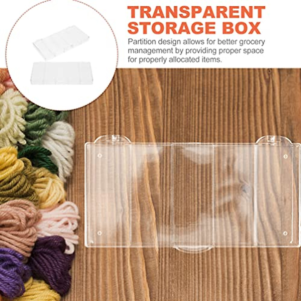 ARTIBETTER Jewelry Organizer 5pcs Clear Plastic Jewelry Box Organizer 5-compartment Parts Storage Boxes Plastic Beads Storage Containers Empty Case Organizer for Small Items Earring Organizer