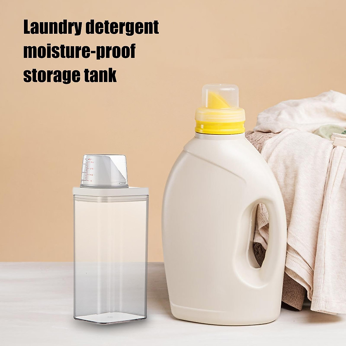 Laundry Detergent Dispenser, Laundry Powder Container, Laundry Scent Booster Beads Dispenser, Fabric Softener Holder for Laundry Room Organization and Storage, Suitable for Beads, Washing Powder