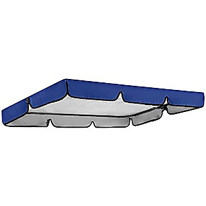 GBEN Swing Top Cover Canopy Replacement Porch Patio Outdoor Replaceable Swing Canopy Cloth Waterproof Swing Ceiling Replacement Cover for Outdoor 22.6.21 (Color : Blue, Size : 195x125x15cm/77x49x6)