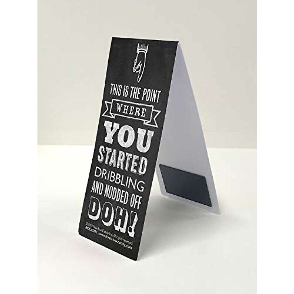 Brainbox Candy Funny Humorous 'Fell Asleep' Novelty Magnetic Bookmark