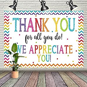 7x5ft Thank You for All You Do Backdrop Congratulations Graduates Background Be Thankful to The Teacher Doctor Staff in Class of 2023 Prom Photography for Senior Year Party Decoration Banner