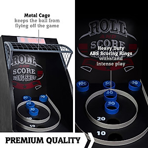 Hall of Games 130 Inch Premium Roll and Score Game, Burgundy/Black