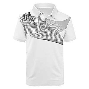 ZITY Golf Polo Shirts for Men Short Sleeve Athletic Tennis T-Shirt 035-WhiteGrey M