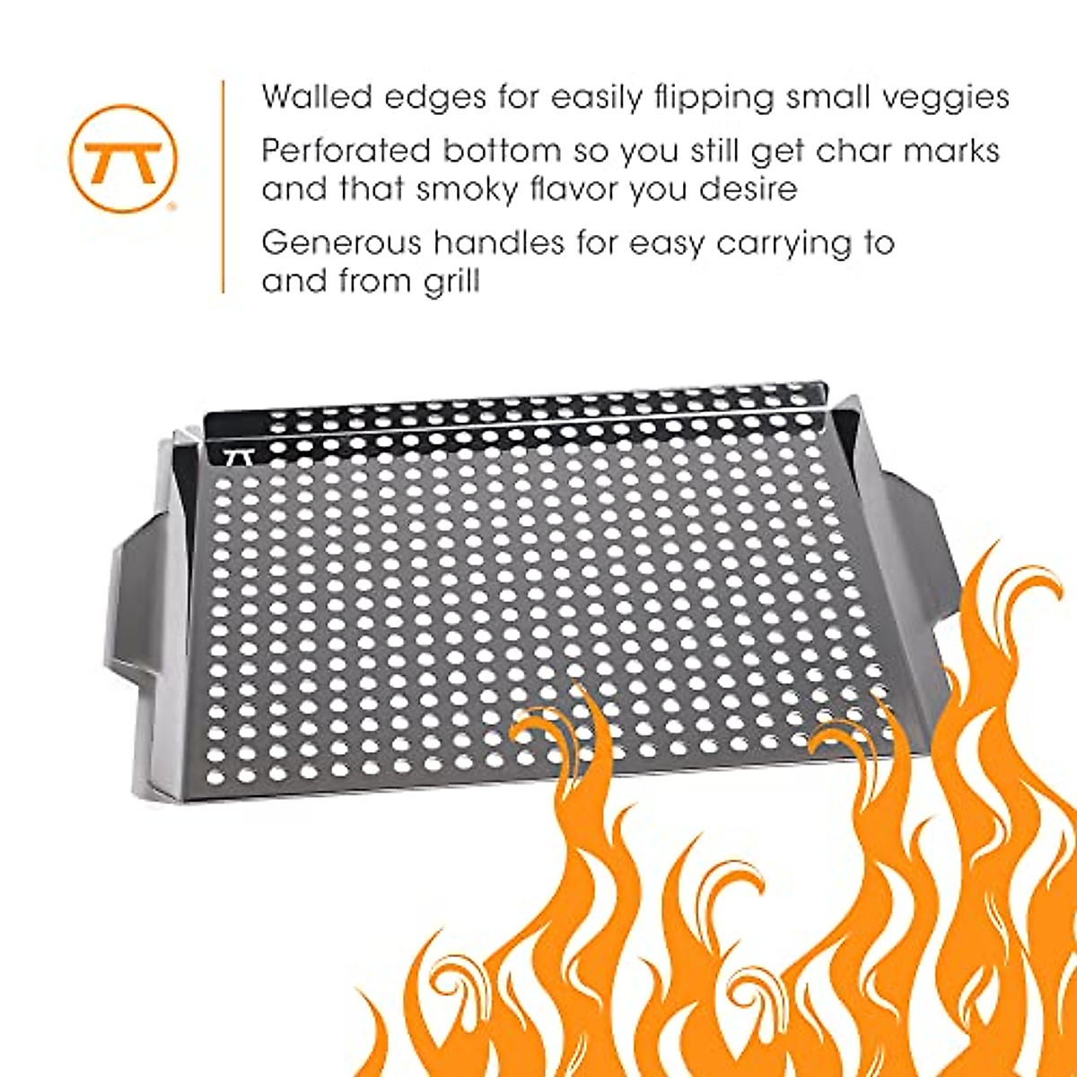 Outset QS71 Stainless Steel Large Grill Grid, Handles