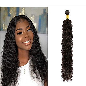 24 Inch Water Wave Single Bundle Human Hair Brazilian Virgin Hair 1 Bundle Water Wave Human Hair Single Bundles Brazilian Virgin Curly Bundle Weave Hair Human Bundles