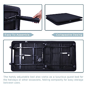 Fromann Electric Adjustable Split King Bed Base Frame with USB Ports,Zero Gravity, Under Bed Led Lighting,Three Leg Heights (Split King)