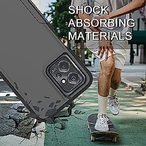 LEXNEC Designed for Moto G Power 2023 & Moto G 5G 2023 Case,Heavy-Duty Tough Rugged Lightweight Slim Shockproof Protective Men Women Phone Case Cover for Motorola G Power 2023 5G (6.5",2023)[Black]