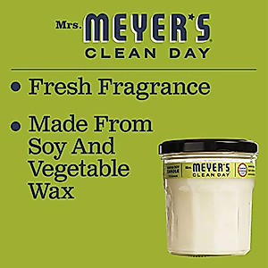 Mrs. Meyer's Soy Aromatherapy Candle, 35 Hour Burn Time, Made with Soy Wax and Essential Oils, Lemon Verbena, 7.2 oz