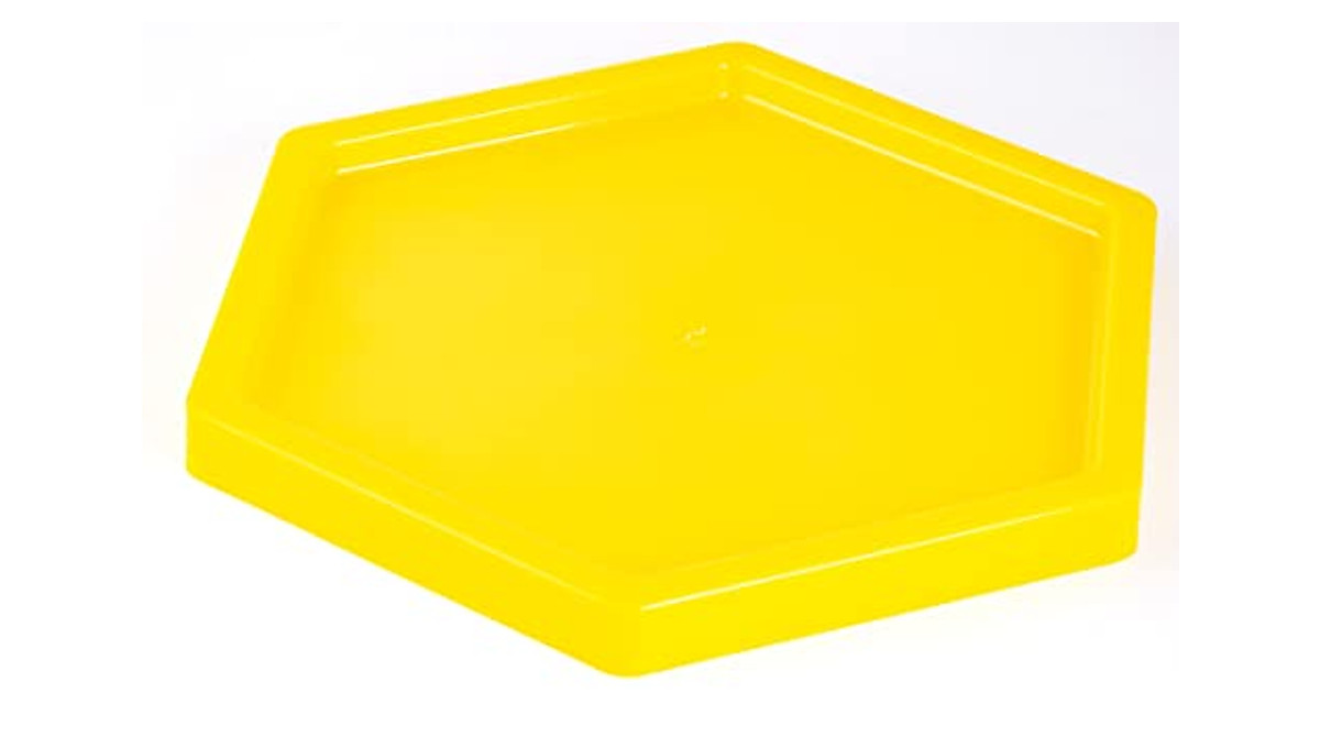 Hexagonal Decorative Tray for Serving & Organizing | Yellow