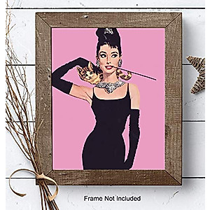 Audrey Hepburn Wall Art, Home Decor - 8x10 Pop Art Poster, Print - Contemporary Modern Room Decorations - Great Gift for Women, Her, Wife, Woman - Unframed PicturePhoto
