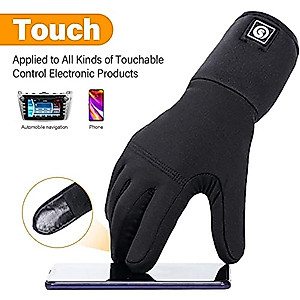 DAY WOLF Heated Glove Liners Electric Gloves for Men Women Rechargeable Battery Hand Warmer for Winter Sports Snow Biking Riding Skiing Cycling Hunting Snowboarding