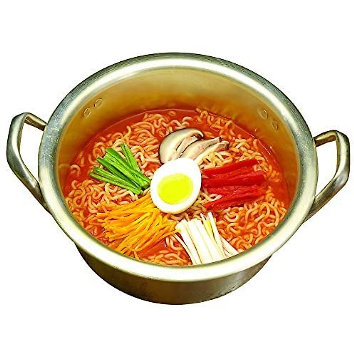 Korean Ramen Noodle Pot 6.3"(16cm) + Chopstick (1 Pair) + Dish scrubber, Made in Korea (Standard version)