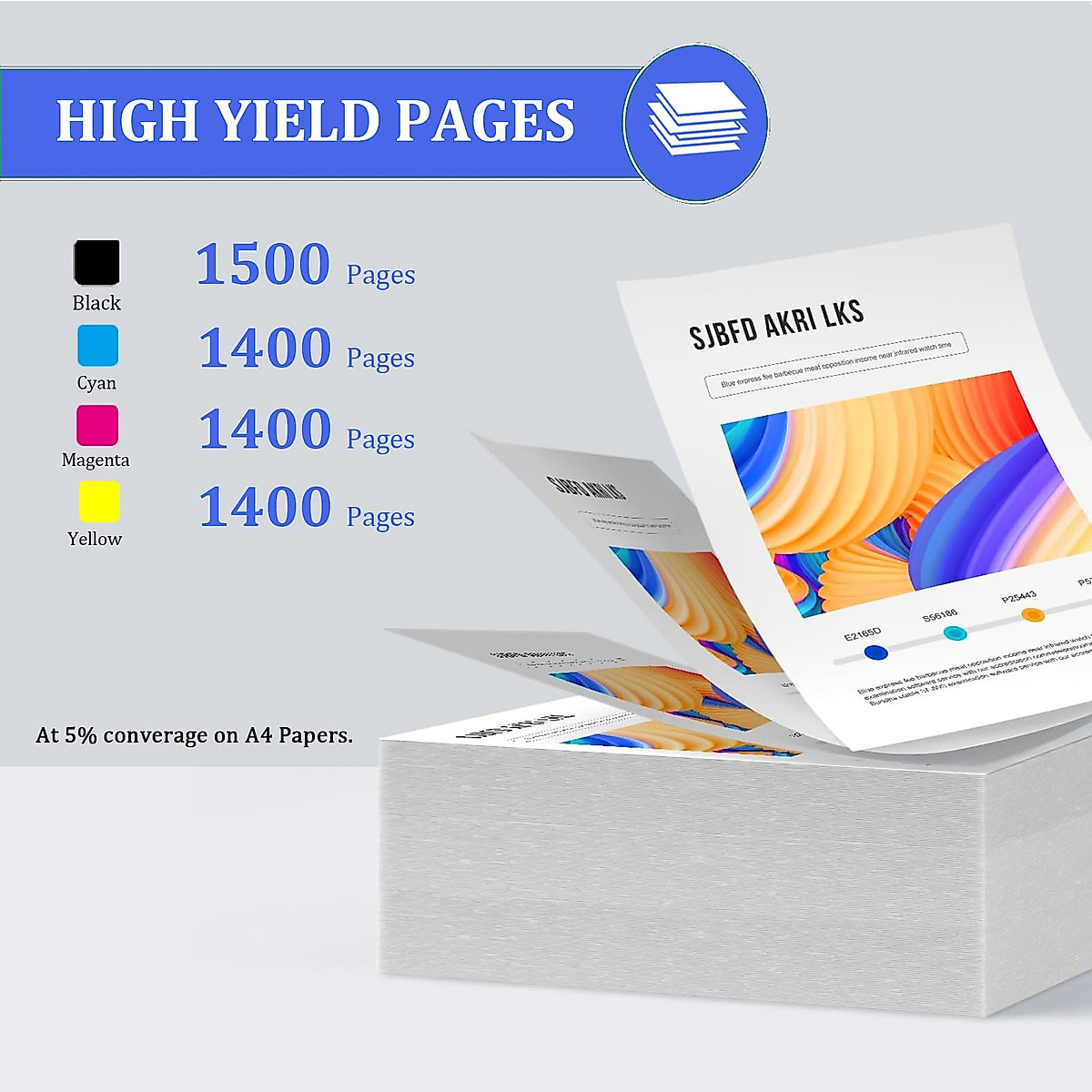207A Toner Cartridge (with Chip) Compatible for HP W2210A W2211A W2212A W2213A Toner, Work for Color Pro M255dw M255nw MFP M282nw M283 Series Printers, 1 Yellow
