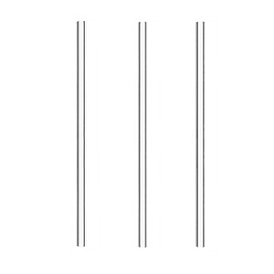 Deschem 500mm Quartz Glass Tube Thick 1.5mm Length 50cm High Temperature Heating Vycor Glasses Tubing (OD=22mm 3Pcs)