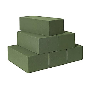 Floral Foam for Fresh and Artificial Flowers, 6 Pcs Wet and Dry Floral Foam Blocks for Wedding, Birthdays and Garden Decorations