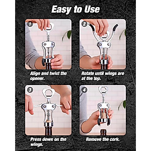 Christmas Stocking Stuffers for Men Women Wine Opener Gifts for Adults Wine Bottles Opener Wing Corkscrews Valentine's Birthday Unique Gadgets Ideas for Dad Father Mom Him Her Who Have Everything