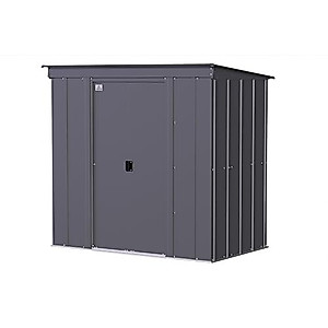 Arrow Classic Steel Storage Shed, 6x4, Charcoal