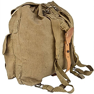 Original Czech army vintage backpack with Y straps suspenders M60 canvas daypack rucksack retro hiking buschraft