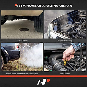 A-Premium Engine Oil Pan Sump with Drain Plug Compatible with Ford Expedition 2009-2014, F-150 2009-2010, Lobo 2009-2010, Lincoln Navigator 2009-2014, V8 5.4L