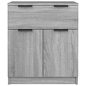 vidaXL Sideboard Gray Sonoma 23.6"x11.8"x27.6" Engineered Wood