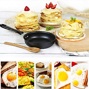 Sun Terriory Frying Pan One Egg Pancake Round Mini Non Stick Fry Pan 4.7-inch mini cast iron skillet