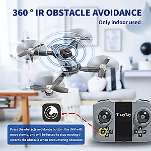 Brushless Motor Drone with Camera-4K FPV Foldable Drone with Carrying Case,2 batteries provide a total of 40 mins of battery life,120° Adjustable Lens,One Key Take Off/Land,Altitude Hold,360° Flip,Toys Gifts for Kids and Adults,Upgrade WiFi Transmission,O