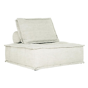 ESRADA Lazy Couch Modern Comfy Floor Corner Leisure Sofa with Lumbar Pillow Armless Accent Chair, Single Sofa Sofas for Living Room A-105cm