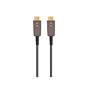 Monoprice Ultra High Speed HDMI Cable - 20 Feet - Black, 8K@120Hz, Dynamic HDR, 48Gbps, Fiber Optic, Earc, AOC, Ycbcr 4: - Slimrun AV Series