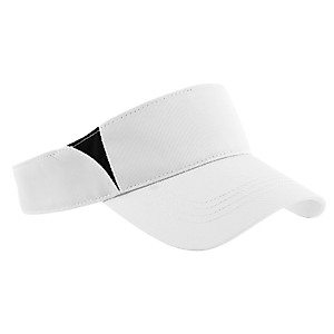 Sport-Tek Dry Zone Colorblock Visor OSFA White/Black