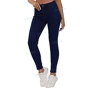 heipeiwa Womens Winter Jeans Fleece Lined High Waist Skinny Jeans Warm Denim Jeggings
