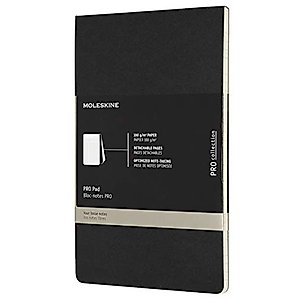 Moleskine PRO Pad, Soft Cover, Large (5" x 8.25") Ruled/Lined, Black, 96 Pages