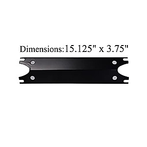 Dongftai PN949A (6-Pack) 15 1/8 inch Porcelain Steel Heat Plate Heat Shield for Brinkmann 810-2410-S, 810-2411-F, 810-2411-S, 810-3885-F, 810-3885-S, 810-4238-0,810-4420-F, 810-6631-F