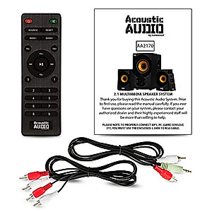 Acoustic Audio by Goldwood Bluetooth 2.1 Speaker System 2.1-Channel Home Theater Speaker System, Black (AA2170)