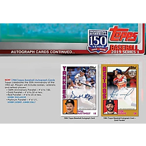 Topps 2019 Baseball Series 1 Trading Cards Relic Value Box (Retail Edition)