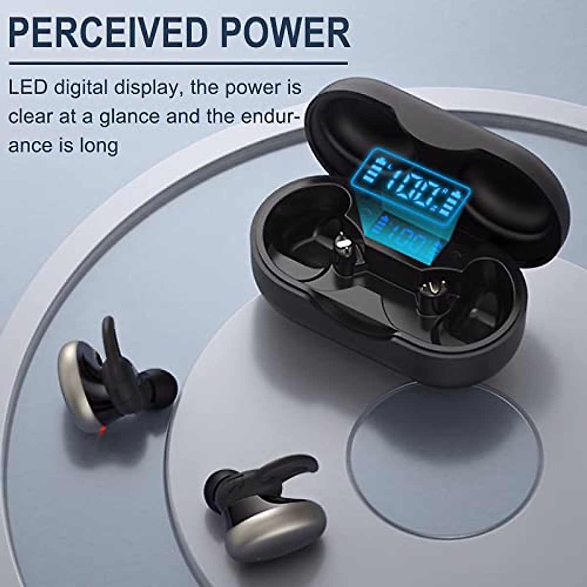 #0885S6 Bluetooth Earphones Wireless in Ear Earphones Waterproof Sports Running Electric Display Bluetooth Earphones