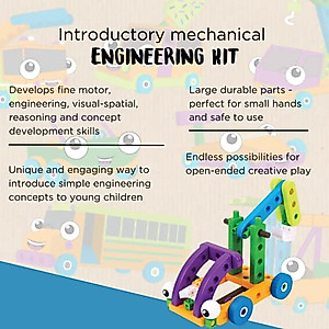 Thames & Kosmos Kids First Robot Engineer STEM Experiment Kit for Young Learners | Build 10 Non-Motorized Robots | Play & Learn with Storybook Manual | Parents’ Choice Gold Award Winner