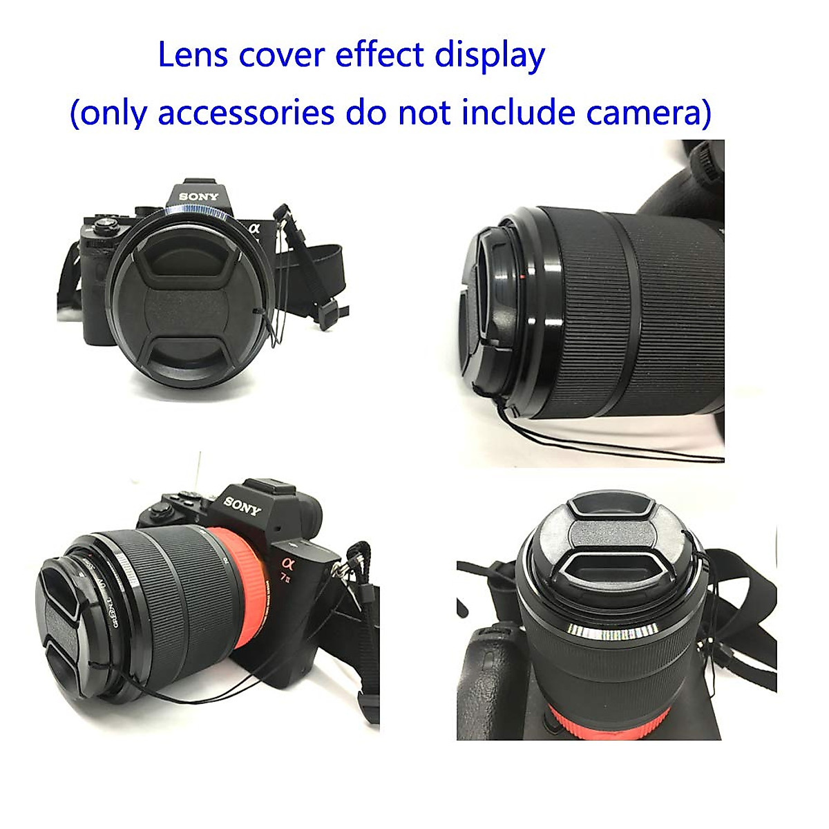 67MM Lens Cap Cover for Canon 77D 90D w/ EF-S 18-135mm Lens Cap Nikon D750 D780 w/ 18-105mm 16-85mm Lens Cap [2 Pack]