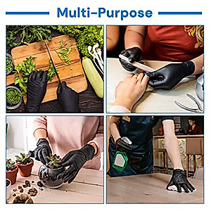 EDI Disposable Vinyl Gloves Large, 100 pcs (Black)