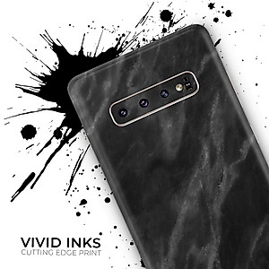 DesignSkinz Black Marble Surface Protective Vinyl Decal Wrap Skin Cover Compatible with The Samsung Galaxy S20 (Screen Trim & Back Glass Skin)