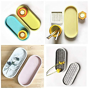 3 Pack Ashtray Molds, Oval Coaster Epoxy Resin Casting Mould DIY Jewelry Tray Dishes for Craft Jewelry Storage Office Home Decoration (3)