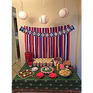 Baseball CONCESSIONS Birthday Banner, Baby Shower Sports Themed Pennant Decoration