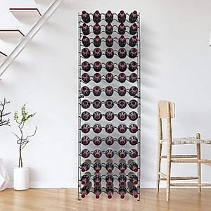 Sorbus Wine Rack Free Standing Floor Stand - Racks Hold 75 Bottles of Your Favorite Wine - Large Capacity Elegant Wine Storage for Any Bar, Wine Cellar, Kitchen, Dining Room, etc (75 Bottles)