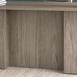 Bush Business Furniture Office 500 L Shaped Executive Desk with Drawers, 72W, Modern Hickory