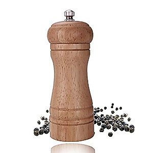 Roskio Manual Acrylic Pepper Mill Salt Grinder Wooden 5 Inches for Home Kitchen Restaurant Monther's Day