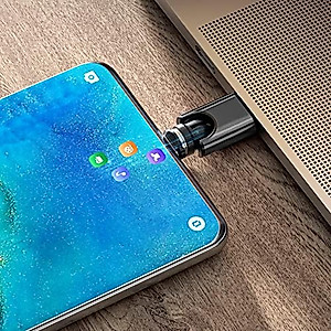 BoxWave Cable Compatible with Acer ConceptD 7 Ezel CC715-71-7163 (15.6 in) - MagnetoSync Mini Adapter, Magnet Charging Cable USB Type-C Micro USB - Jet Black